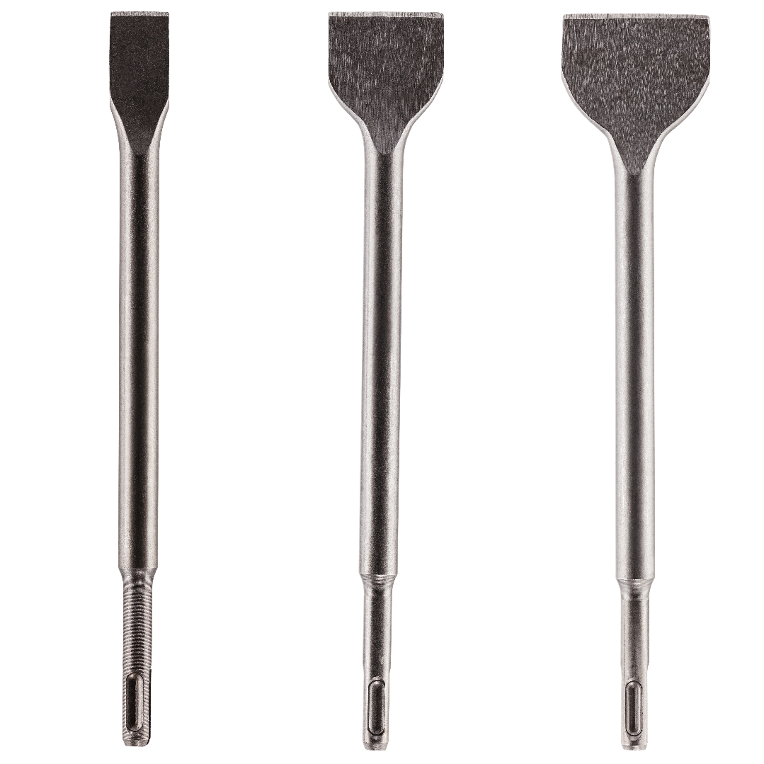 3 Pack SDS Plus Chisels: 20mm/40mm/50mm Wide, 250mm