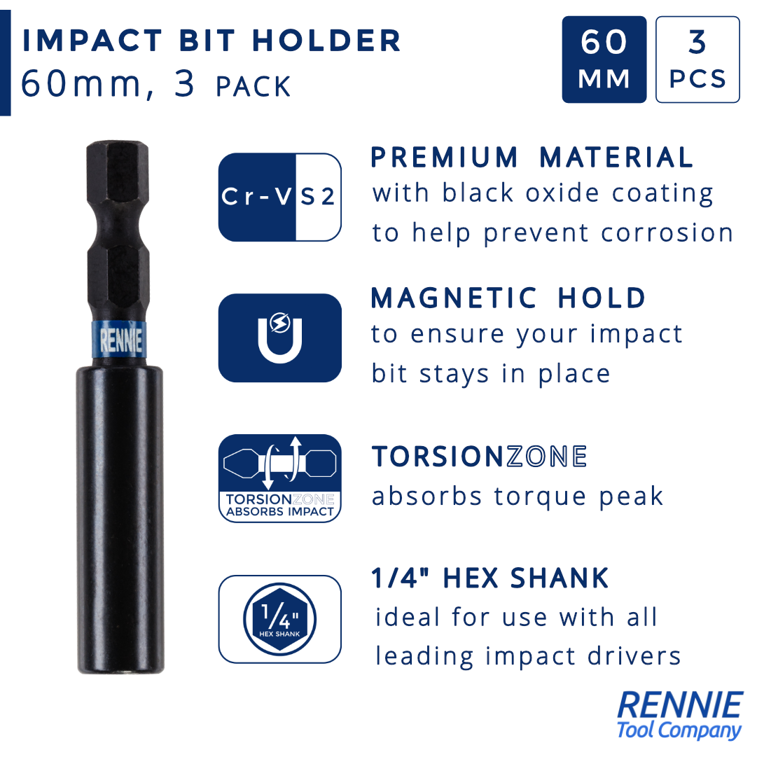 10-Pack PH1 x 100mm Magnetic Impact Screwdriver Bits