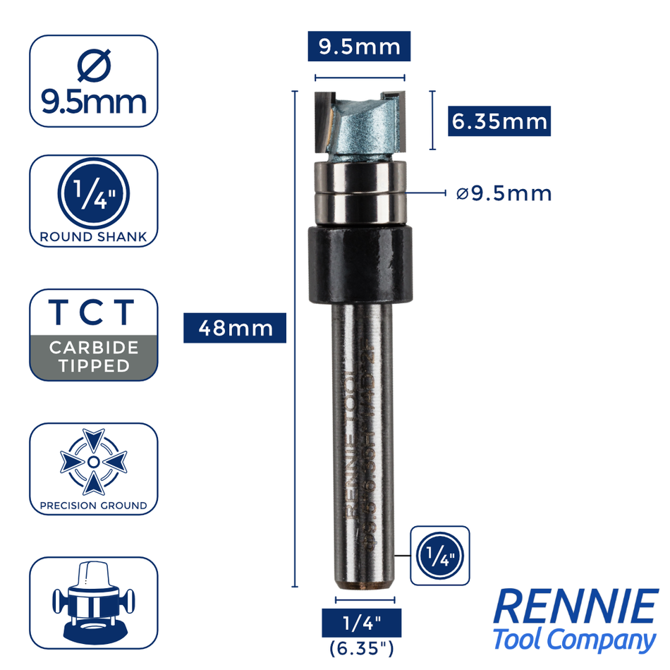 Guided Profile TCT Bits with Bearing – Rennie Tool – Rennie Tool Company