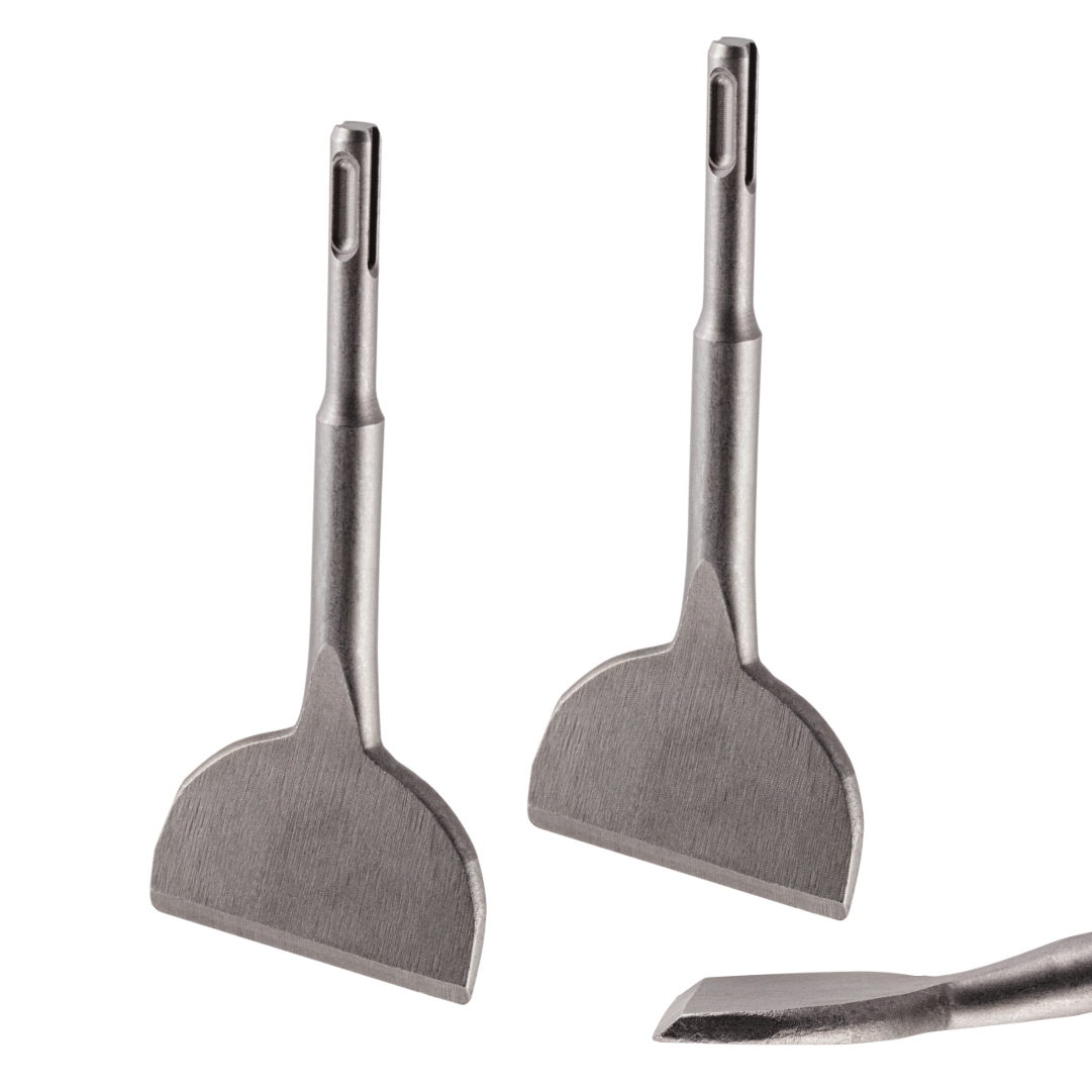2 Pack x SDS Plus 75mm Wide Angled Spade Chisels For Tiles – Rennie ...