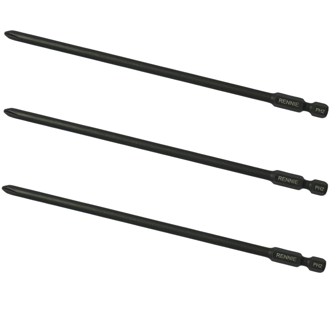 3-Pack PH2 Autofeed Bits for Screwdriver Rennie Tool