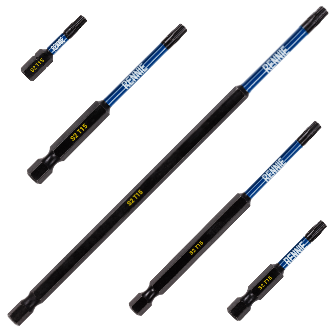 5 Pack T15 Torx Magnetic Impact Screwdriver Bits Set – Rennie Tool Company