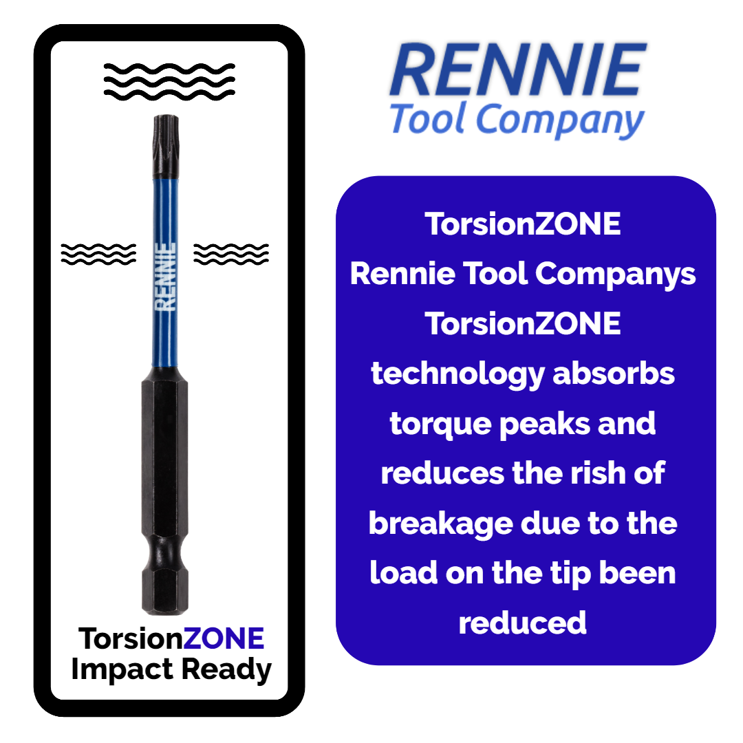 5 Pack - T30 Torx 100mm Long Magnetic Impact Screwdriver Bits Set TX30