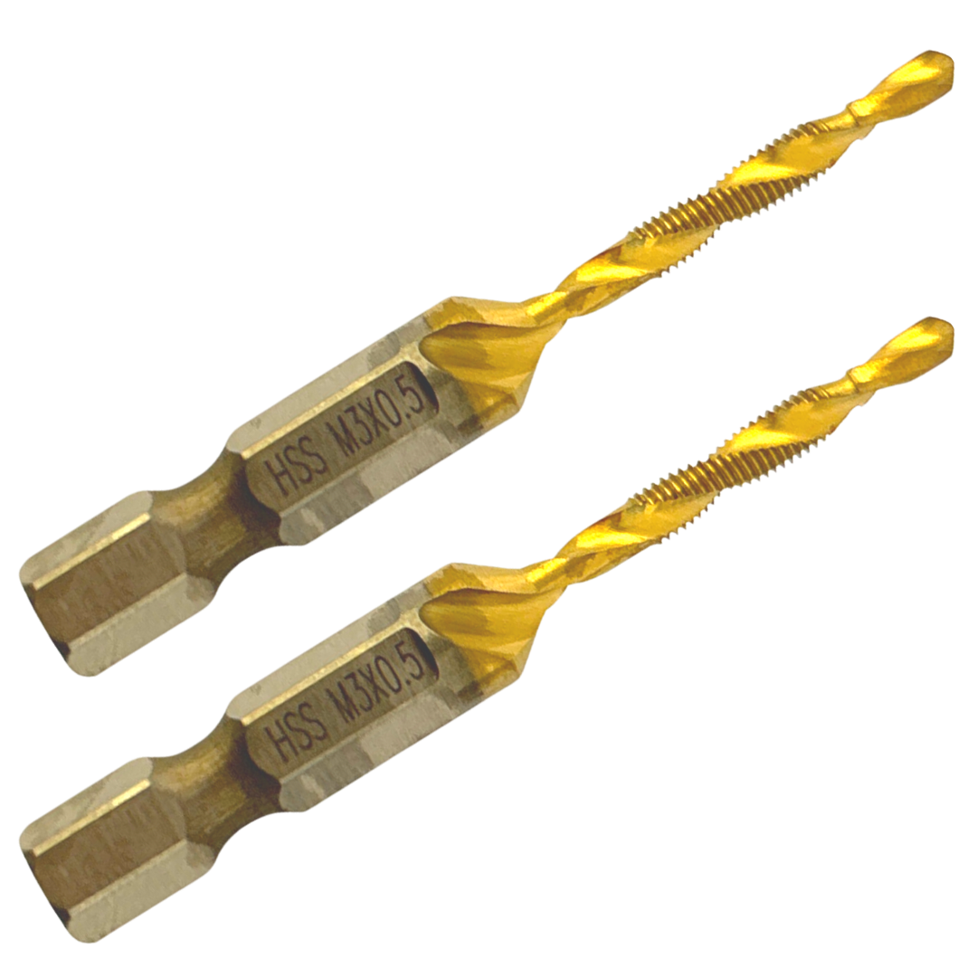 M3 x 0.5 Tap & Drill Bits HSS Titanium Coated | Rennie