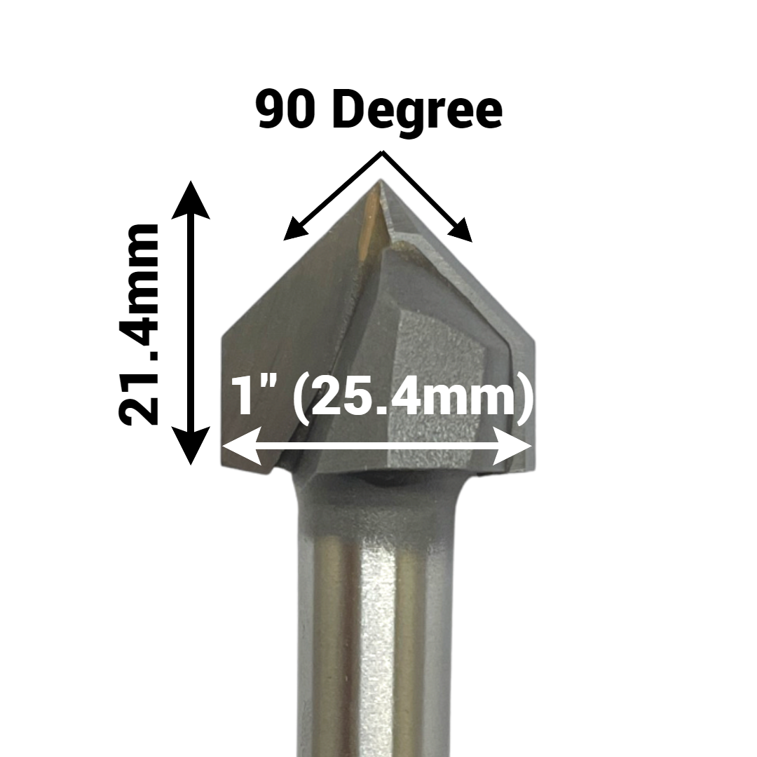 1/25-4mm V-Groove Carbide Tipped Router: Precision Tool